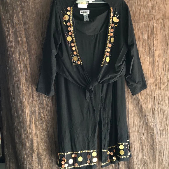 Kaktus | Tops | Kaktus 2 Piece Designer Fashion Set Large Black | Poshmark
